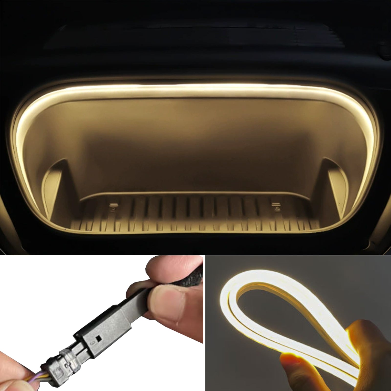 Grundig Frunk LED Light Strip for Tesla Model 3/Y/highland/S/X, Flexib ...